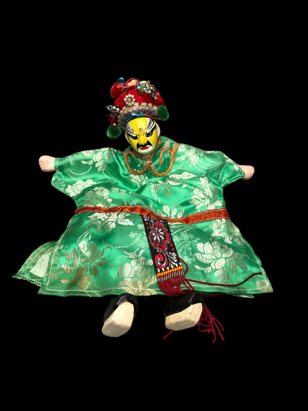 Chinese Asian11" Hand Puppet Opera Doll Clay Head, Hands and Feet in ...