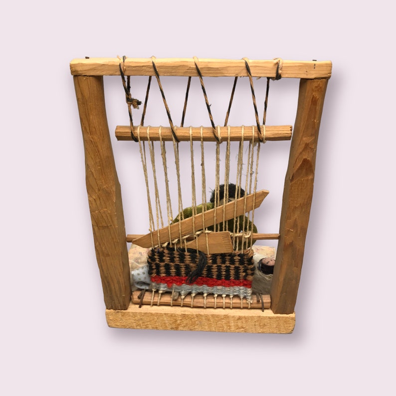 Native American Indian Navajo Woman Rug Weaving Loom Weaver - Etsy