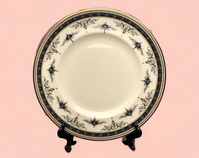 Minton Grasmere Blue Cream Soup Bowl and Saucer, Handled Soup Bowl and ...