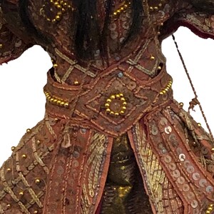 Wooden Gold Thai Burmese Puppet With Beard Marionette With Strings ...