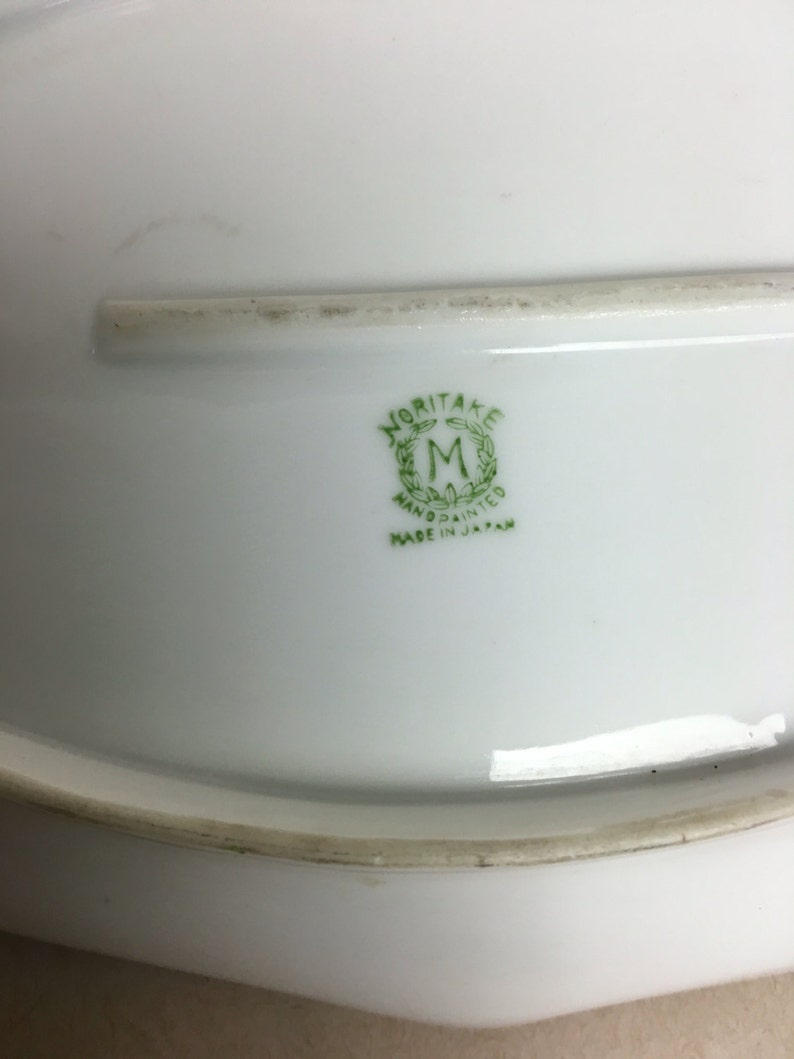 Noritake Pickle Celery Dish Gold Brown Trim Daisy Pattern - Etsy