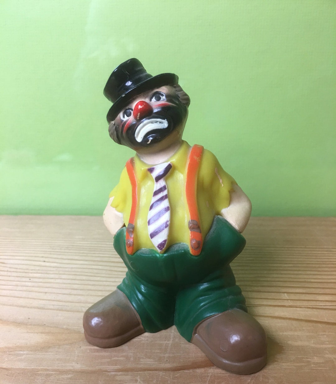 FREE SHIPPING - 1977 Wilton Woodridge Sad Hobo Clown Hard Plastic Cake ...