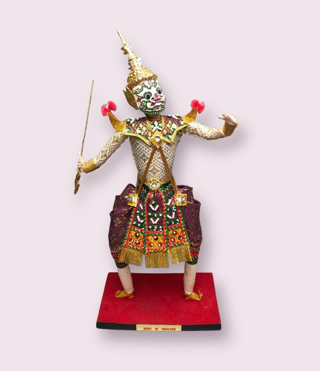 1980s Thai Thotsakan Khon Dancing God Ramakaian Doll - Masked Dancer ...