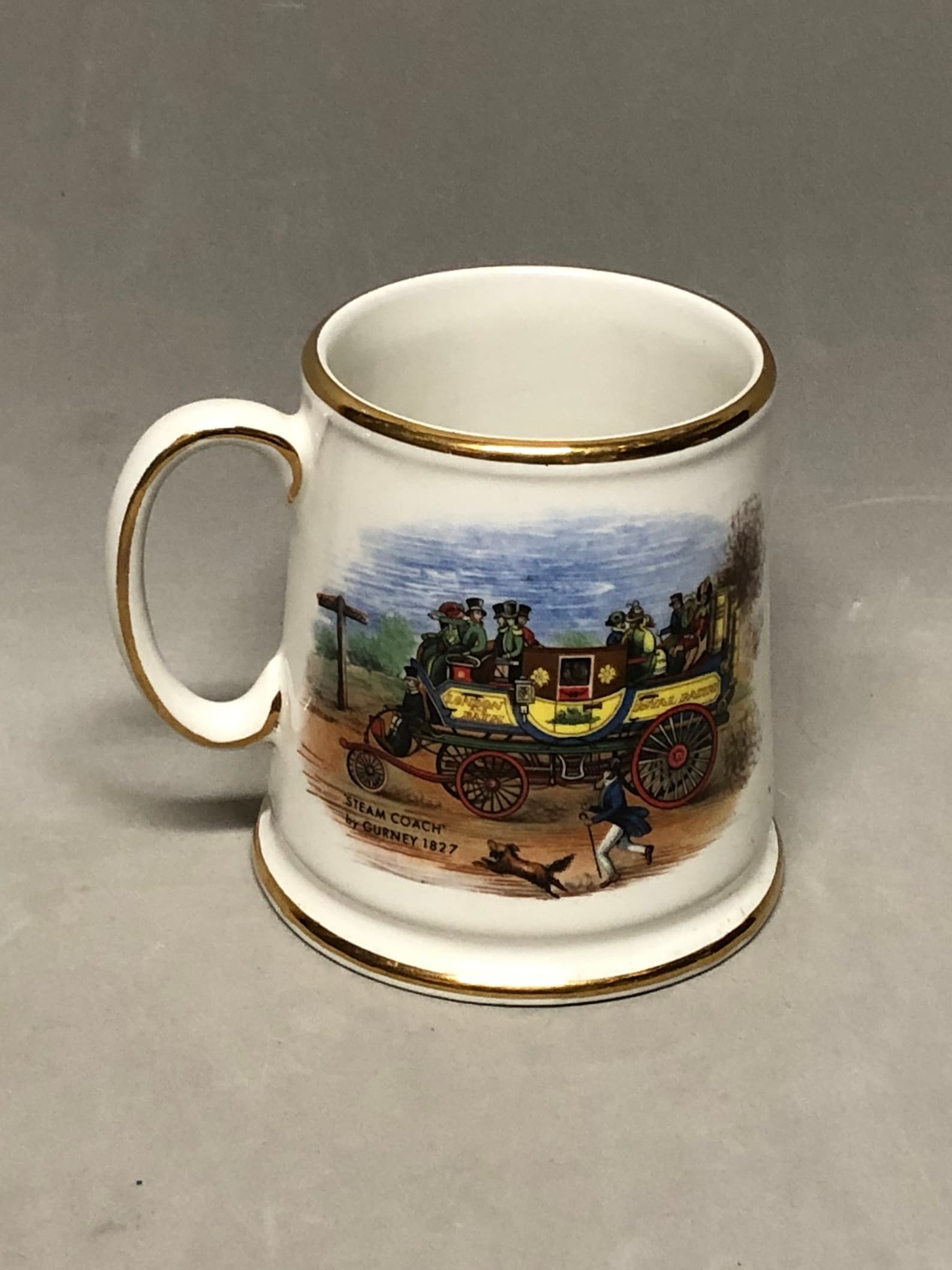 Old Foley Ceramic Tankard Mug by James Kent Early Steam Coach - Etsy