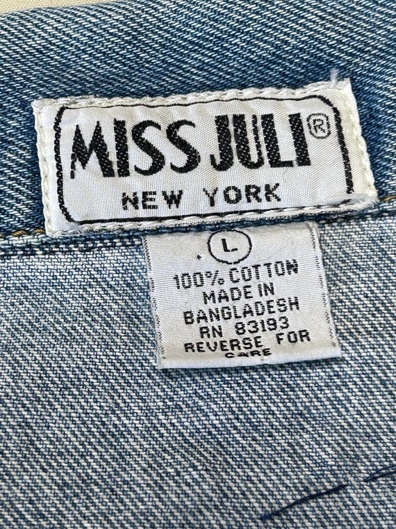 Vintage 80/90s Miss Juli NYC Denim Jacket "Homage to … - Gem