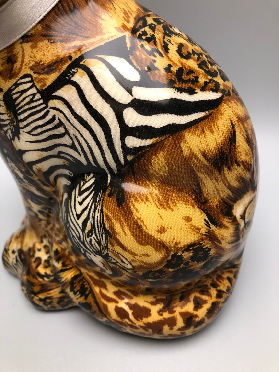 1998 Porcelain Patchwork Kitty Cat Statue Joan Baker Designs | Etsy