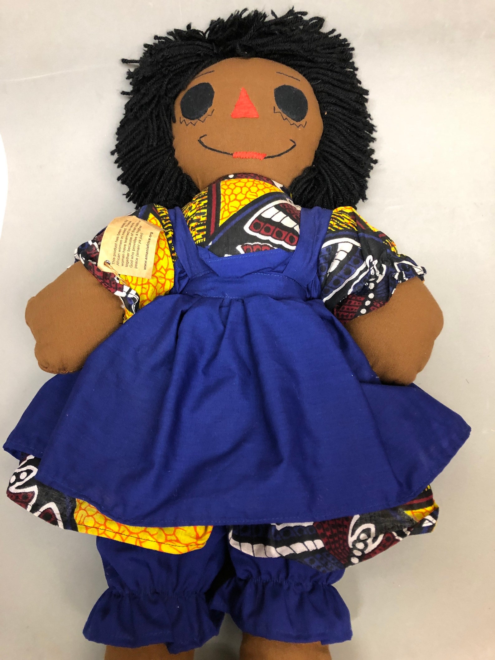 20" African Cloth Doll Amani Ya Juu Handmade by Refugee Women in Kenya ...