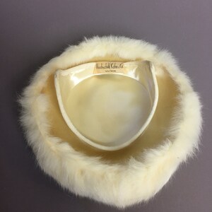 50s/60s White Rabbit Fur Beret Hat Byhochschild Kohn, With Garber ...