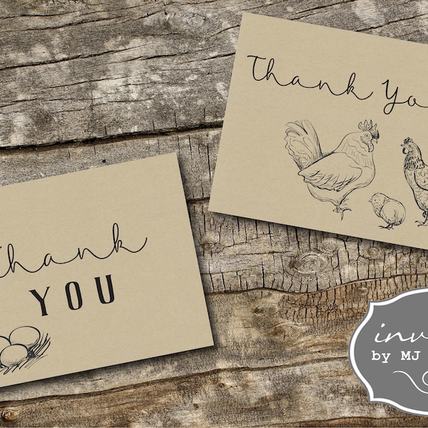 Chicken Thank You Card - Etsy