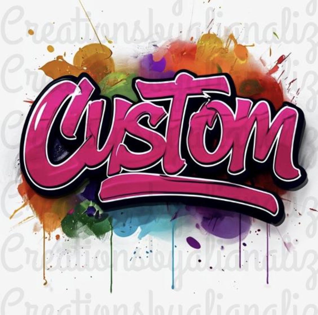 Custom Font, Digital Graffiti Png, Graffiti Font, Graffiti Splash Art ...