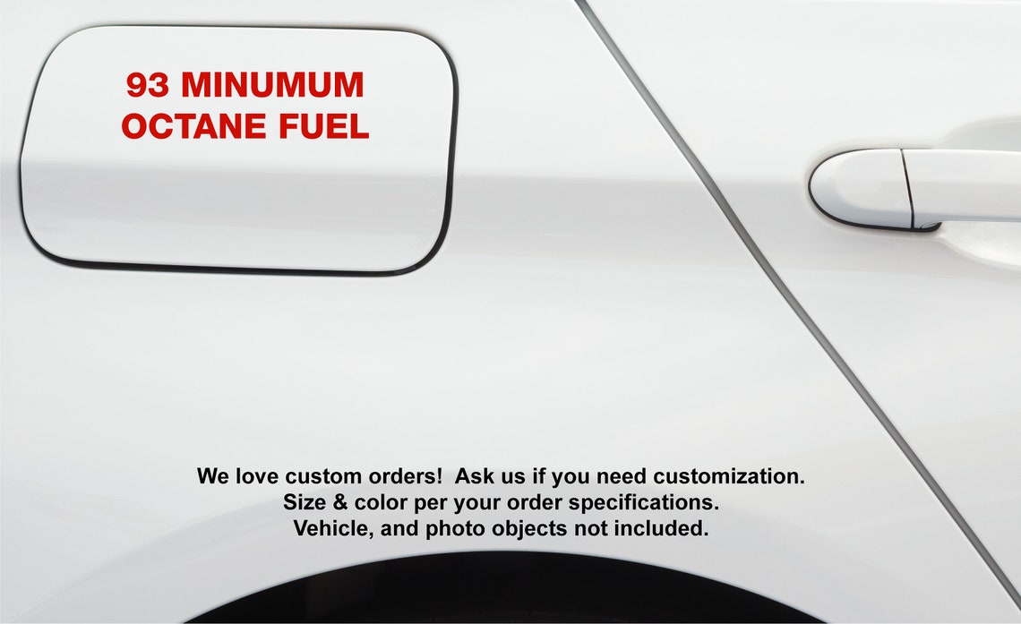 93 Octane Fuel Sticker | Etsy