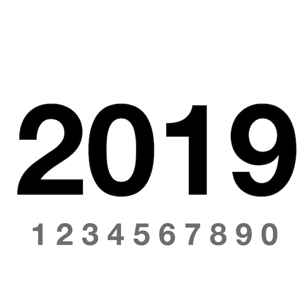 Helvetica Numbers - Etsy