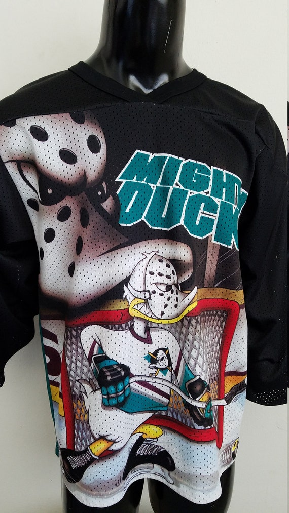 Vintage Anaheim Mighty Ducks CCM Graphic Hockey Jesey… - Gem