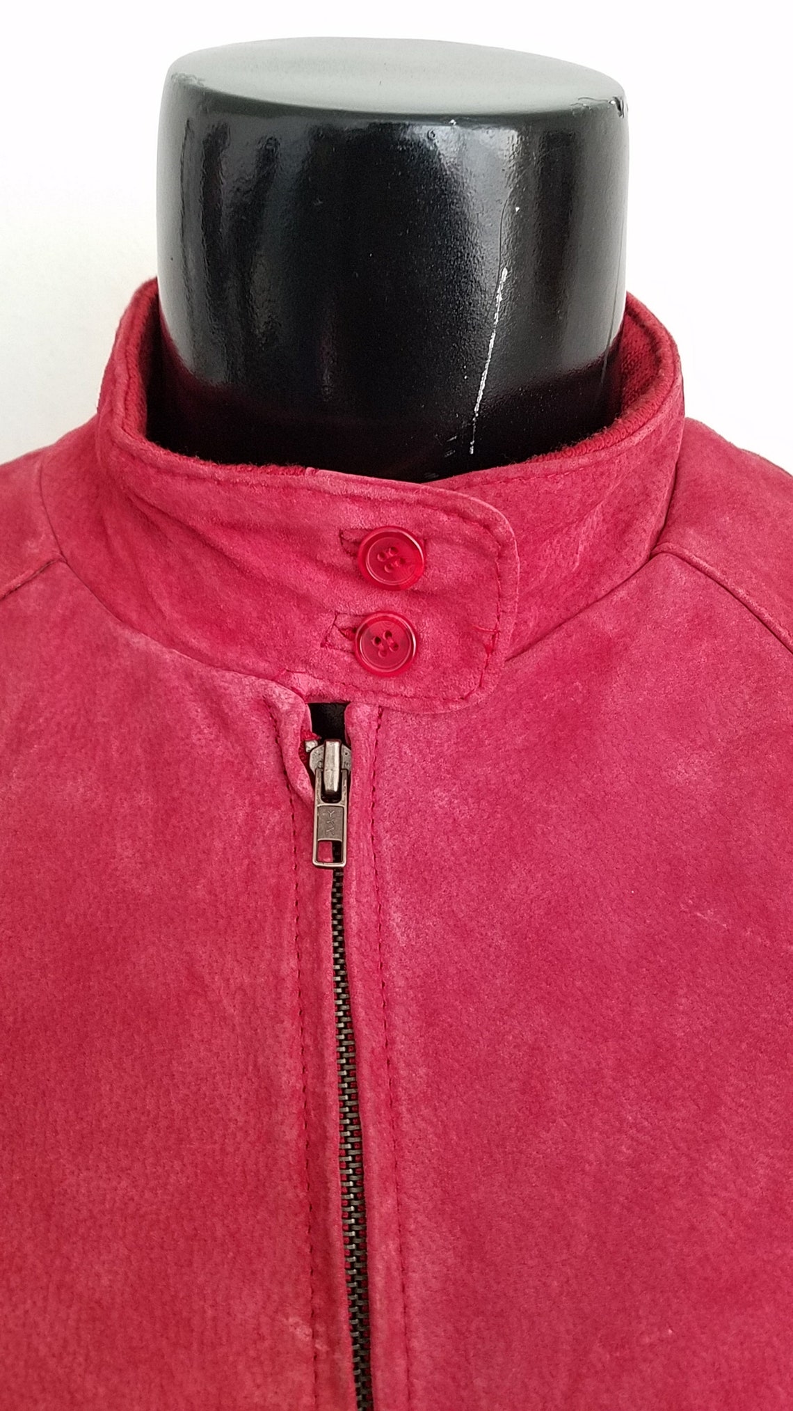 Vintage Pig Skin Leather Jacket Sz. L - Etsy