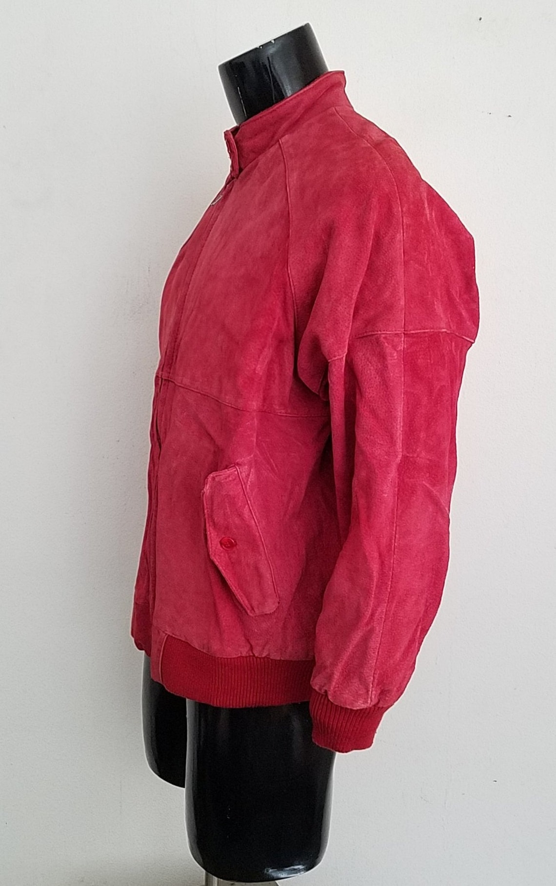 Vintage Pig Skin Leather Jacket Sz. L | Etsy