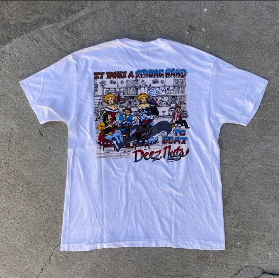 Vintage 1996 Deez Nuts “it Takes A Strong Hand to Beat Deez Nuts” Tee ...