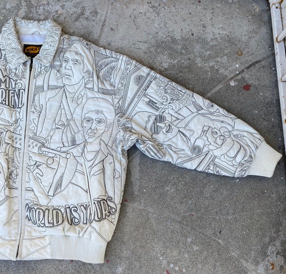 Rare Vintage Scarface Tony Montana Leather Jacket Sz.… - Gem