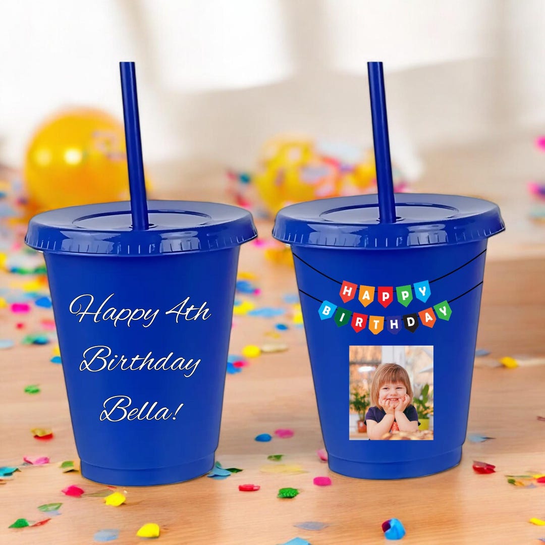 Set of 5 to 100pcs Party Cups, Custom Kids Party Cups, Kids Party Favor ...