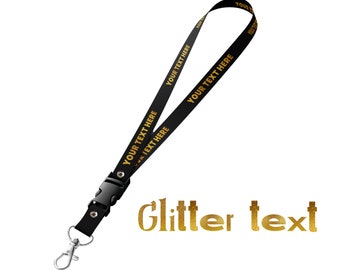 Custom Glitter Lanyard - Etsy