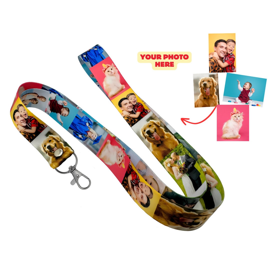 Custom Photo Lanyard, Collage Photo Lanyard, Personalized Neck Lanyard ...