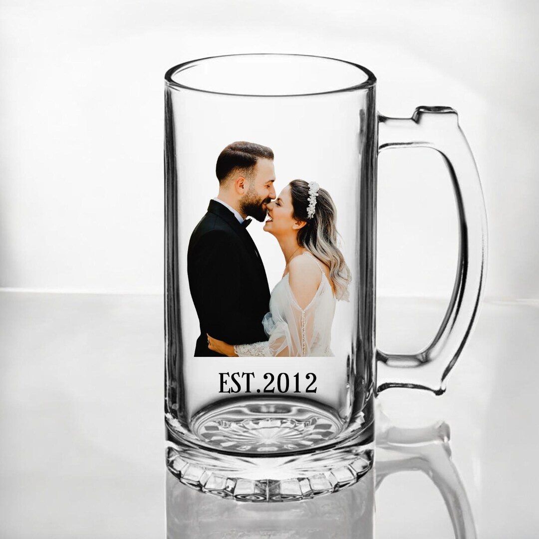 Custom Photo Beer Mug, Custom Beer Glasses, Large 25oz Beer Mug, Custom ...