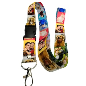 Custom Photo Lanyard, Collage Photo Lanyard, Personalized Neck Lanyard ...