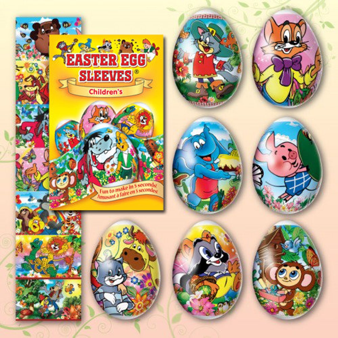 Children's Wolf 25 Easter Egg Sleeves Pysanka Shrink Wraps Egg ...