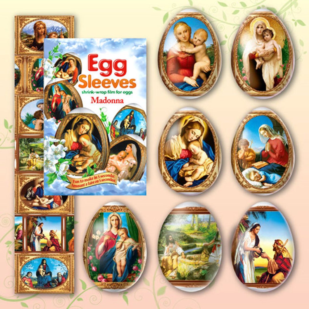 Madonna 24 Easter Egg Sleeves Shrink Wraps Egg Decoration Egg Etsy