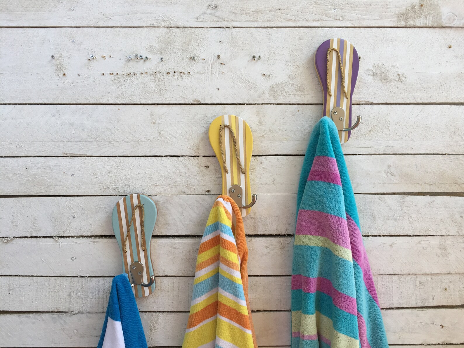 Outdoor Beach Decor Pool Towel Rack Beach Towel Hooks - Etsy