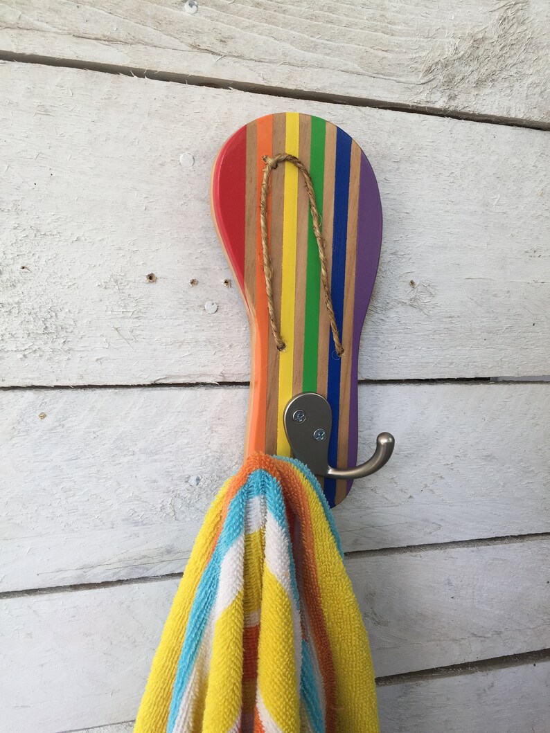 Rainbow Wall Decor, Pool Towel Hooks, Outdoor Shower Rack, Pride Decor ...