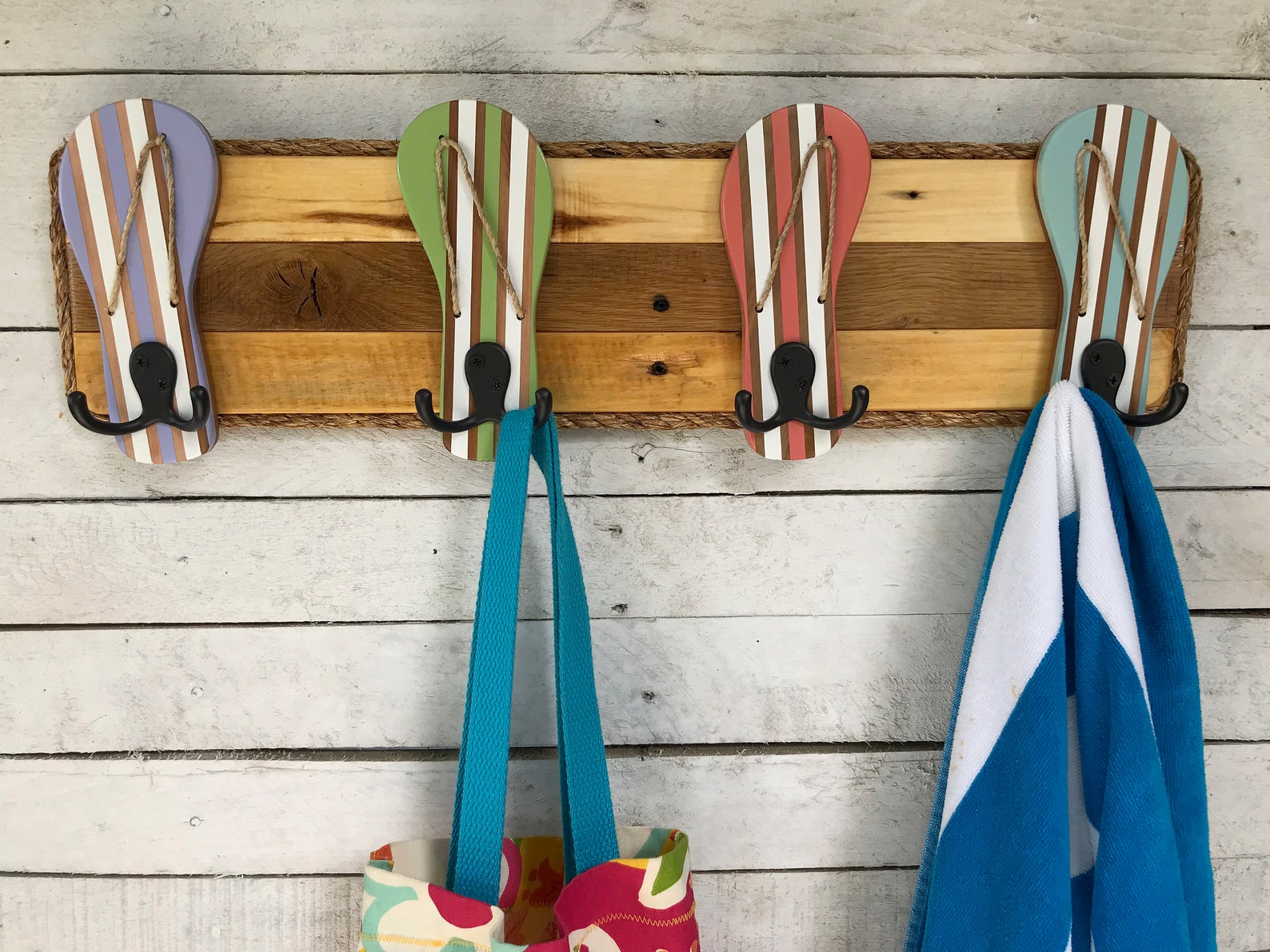Outdoor Beach Decor Pool Towel Rack Beach Towel Hooks - Etsy