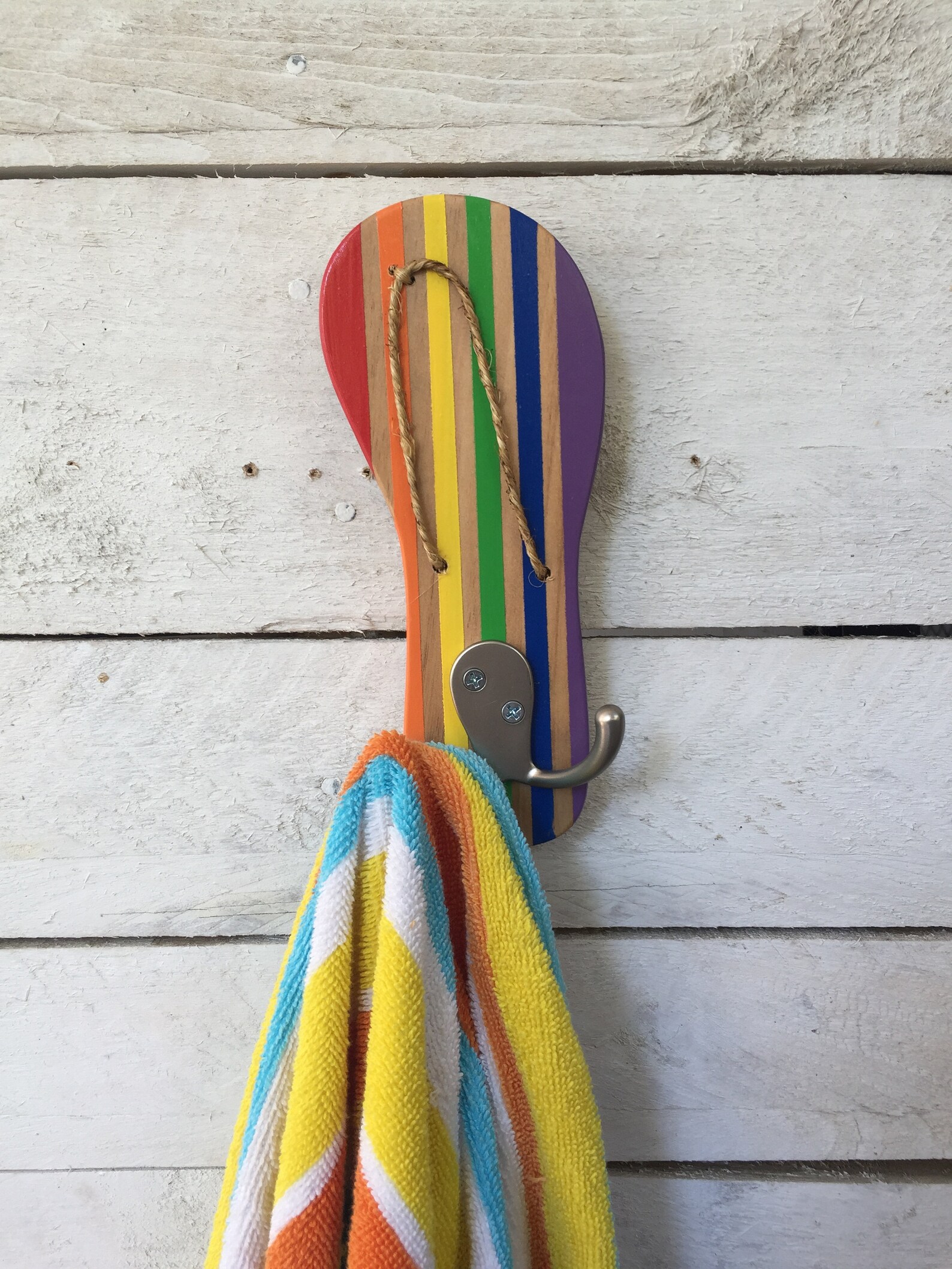Rainbow Wall Decor, Pool Towel Hooks, Outdoor Shower Rack, Pride Decor ...