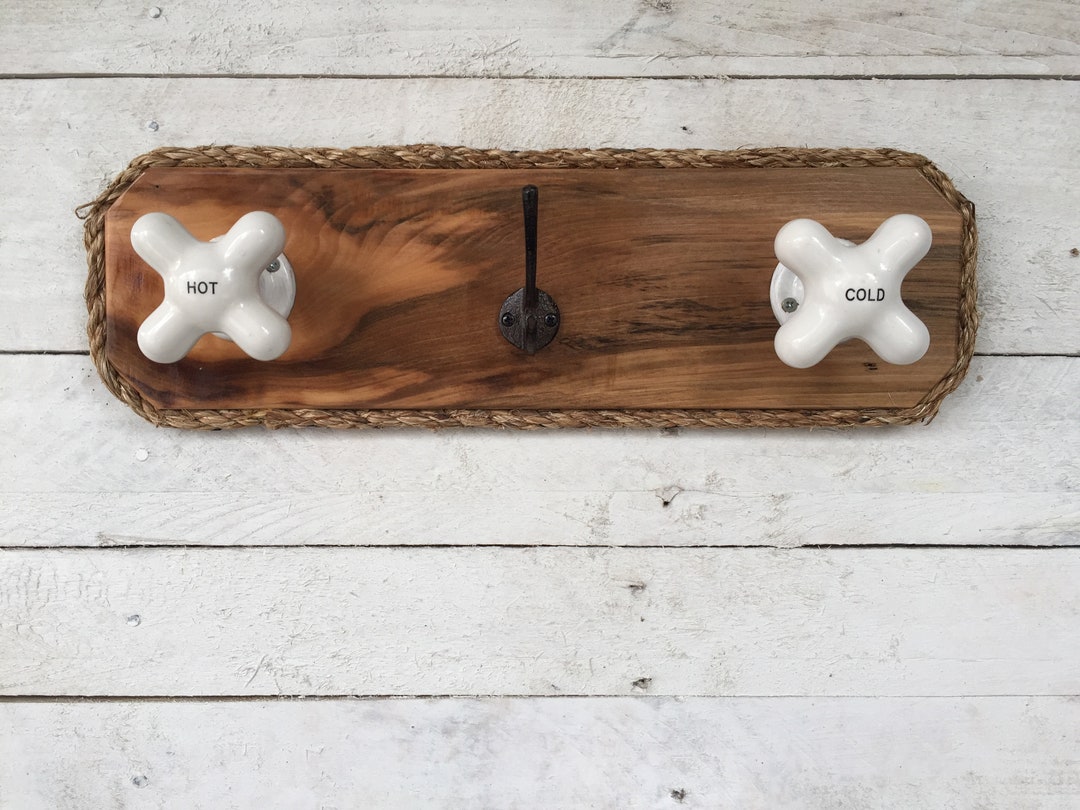 Rustic Bathroom Hooks, Outdoor Towel Rack, Pool Towel Hooks, Lake House ...