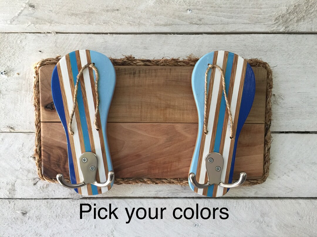 Flip Flop Towel Rack, Pool Towel Rack, Outdoor Shower Hooks, PICK YOUR ...