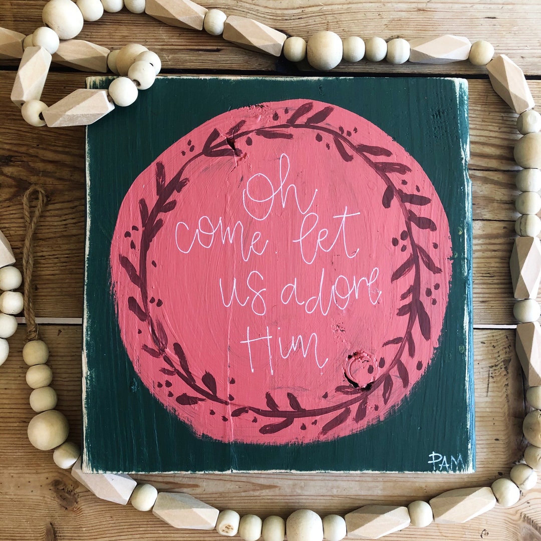 Oh Come Let Us Adore Him Original Painting by Pam Killerlain 10 X 10 ...