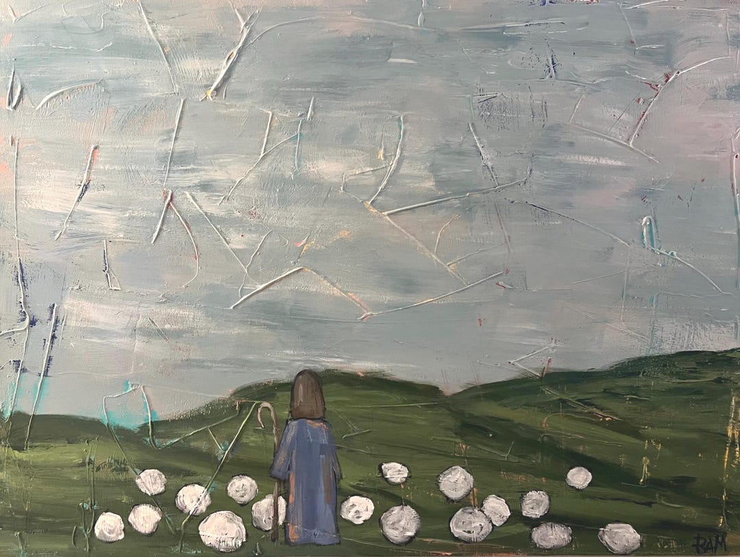 Original Landscape Our Faithful Shepherd Painting by Pam Killerlain 30 ...