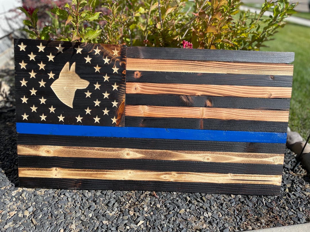 Thin Blue Line American Flag, K9 Thin Blue Line, Blue Line, Leo, Police ...