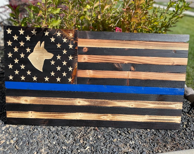 Thin Blue Line American Flag, K9 Thin Blue Line, Blue Line, Leo, Police ...