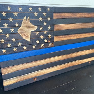 Thin Blue Line American Flag, K9 Thin Blue Line, Blue Line, Leo, Police ...