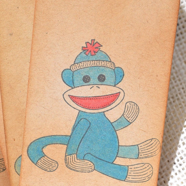 Sock Monkey Labels - Etsy