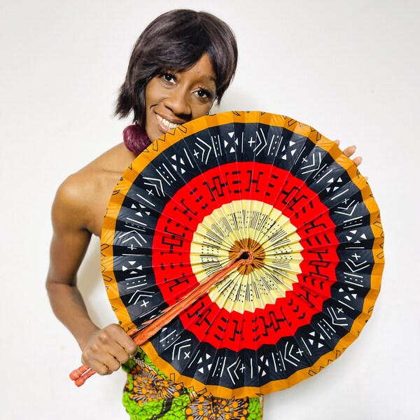 African Fan Black - Etsy