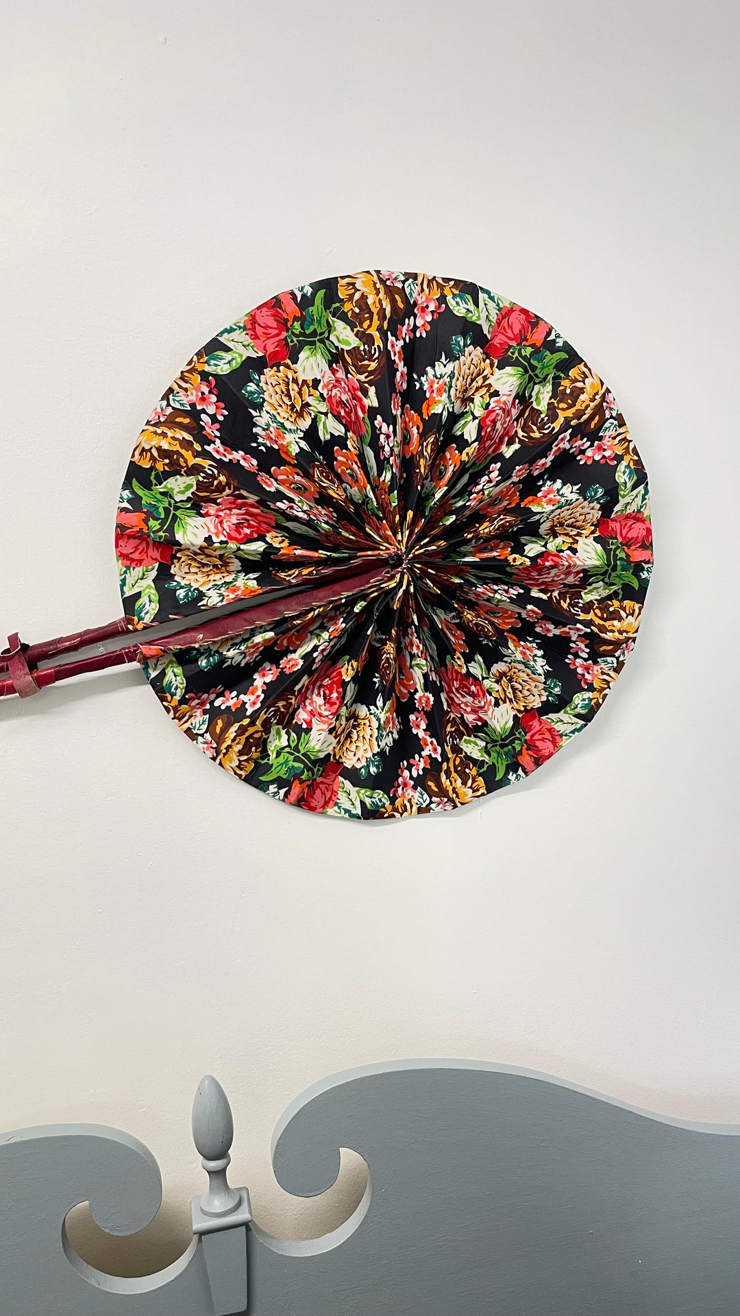 Extra Large African Print Leather Decorative Wall Fan - Etsy