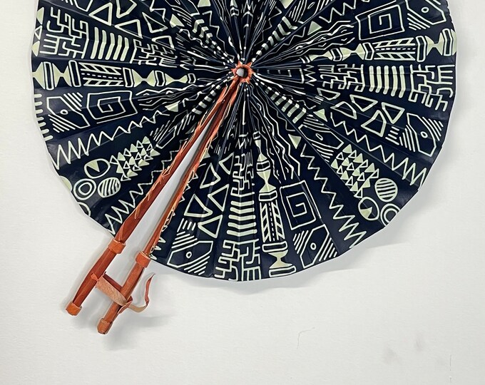 Extra Large African Print Leather Decorative Wall Fan - Etsy