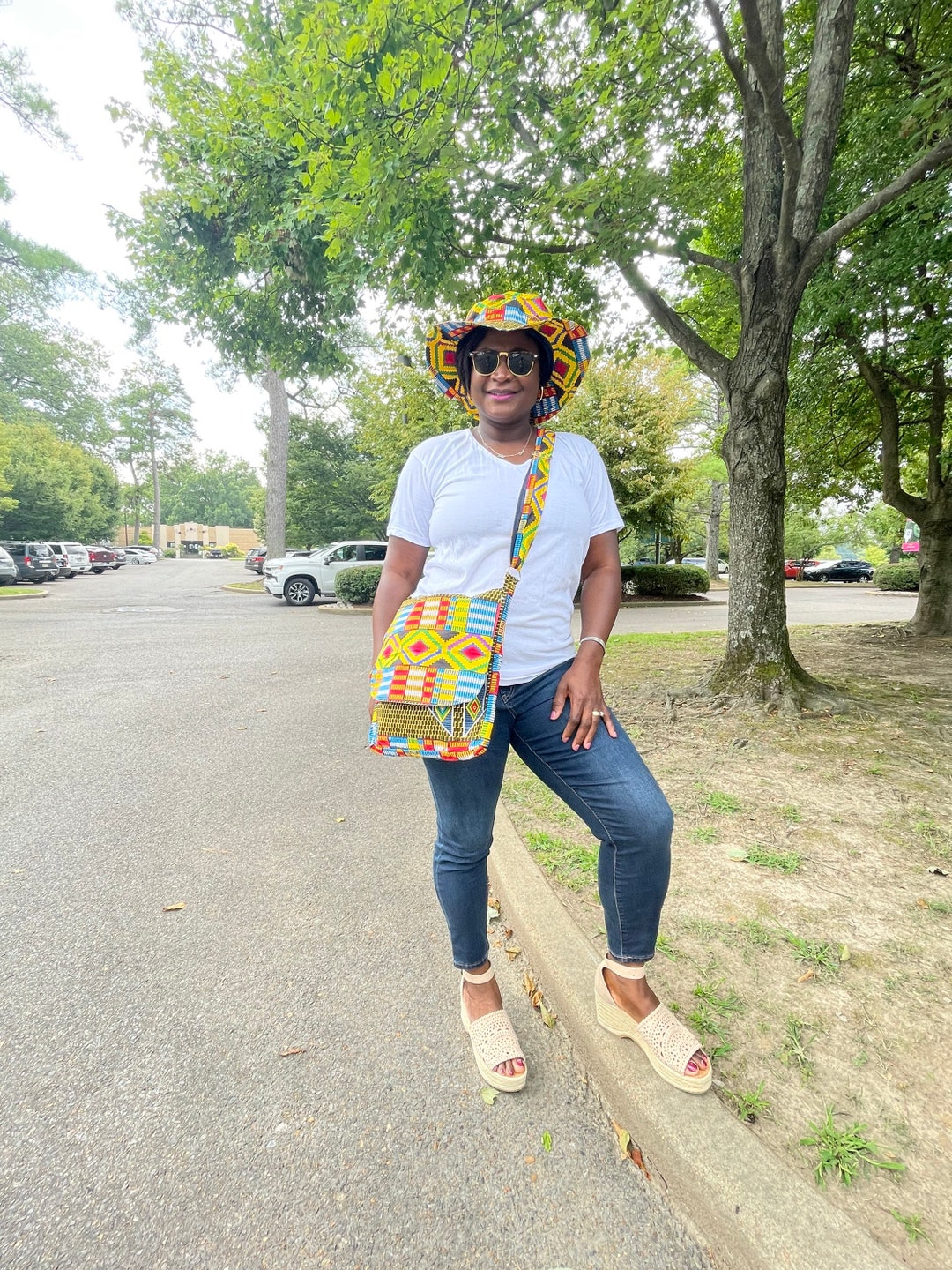 Ankara African Print Hat and Messenger Bag - Etsy
