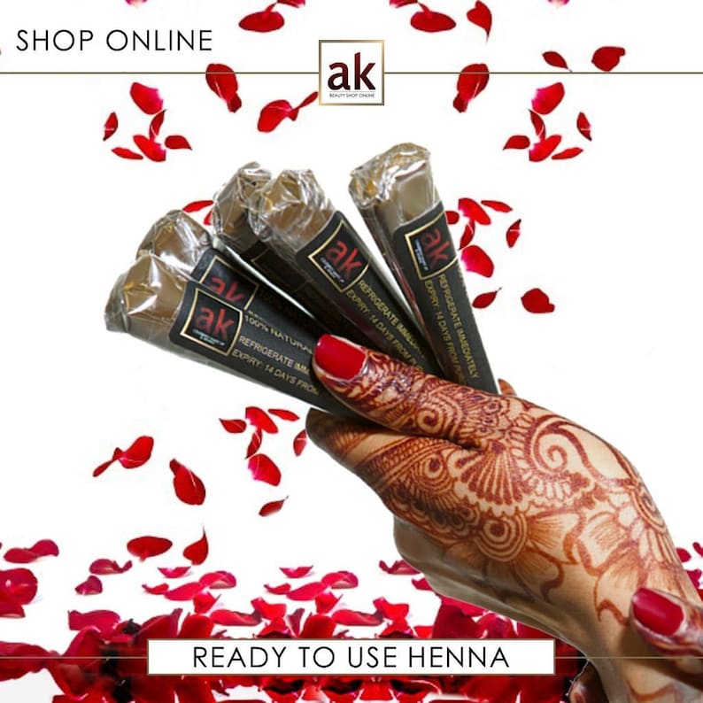 Ready to Use Natural Henna Cones - Guaranteed Stain - Chemical Free ...