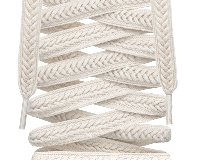Premium Flat Woven Precision Braided Cotton & Polyester Shoe Laces - Etsy