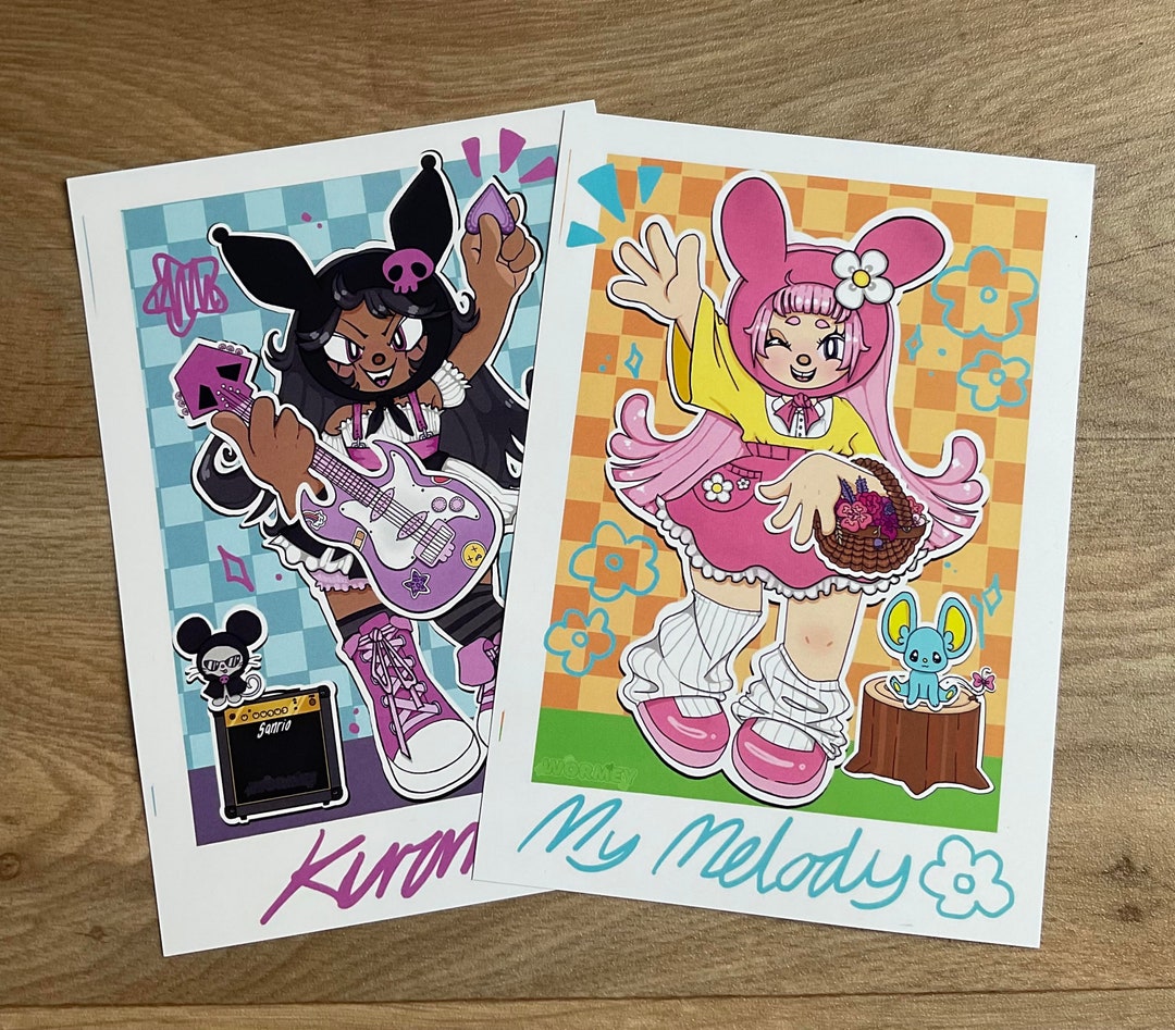Kuromi My Melody Sanrio Girls Prints! - Etsy