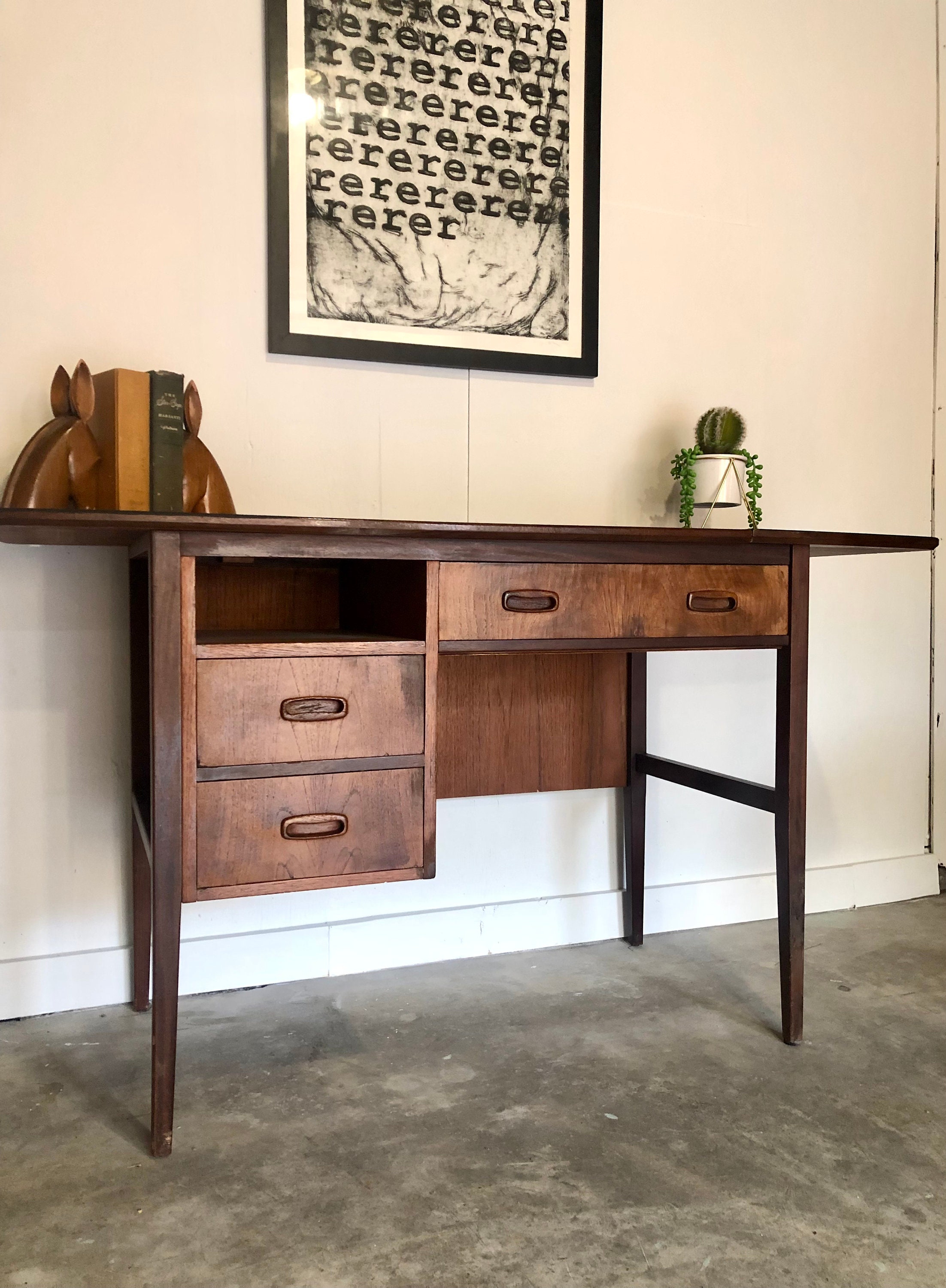 Drop Leaf MCM Desk - Etsy