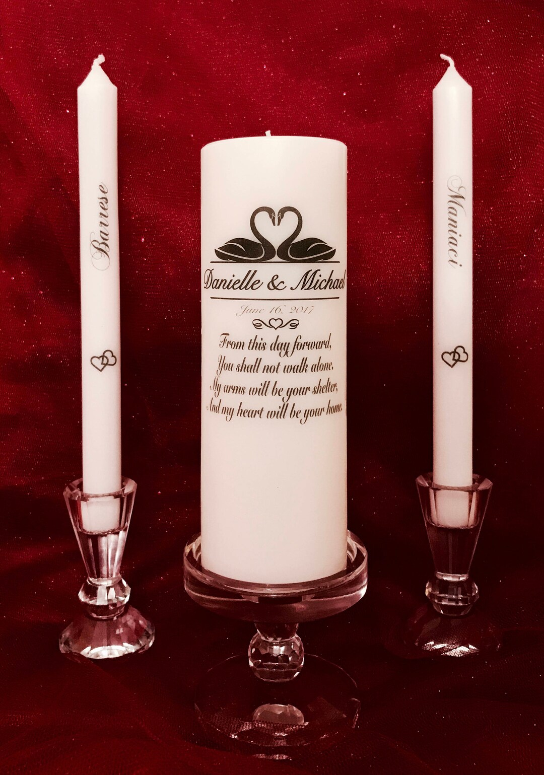 Wedding Unity Candle Set Customized for Your Lovely Wedding or as a ...