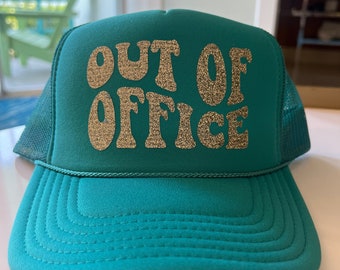Out of Office Trucker Hat BLUE Unisex Trucker Hat Trendy Womens Hat - Etsy